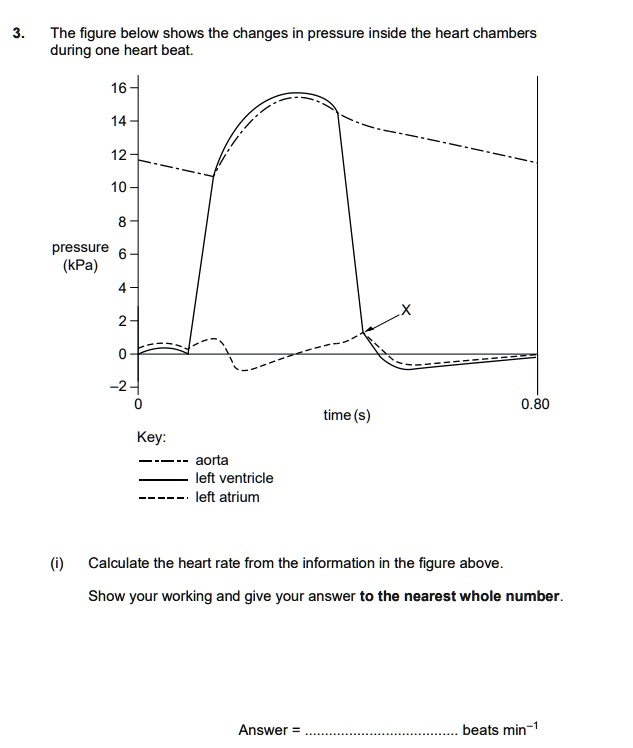 the figure below shows the changes in pressure inside the heart ...