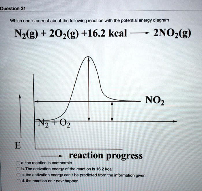 question 21 which one is correct about the following reaction with the ...