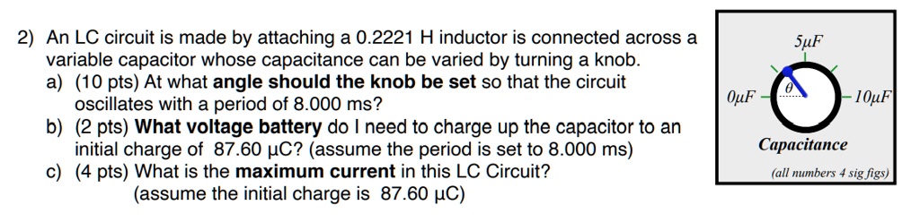 2 an lc circuit is made by attaching a 02221 h inductor is connected ...