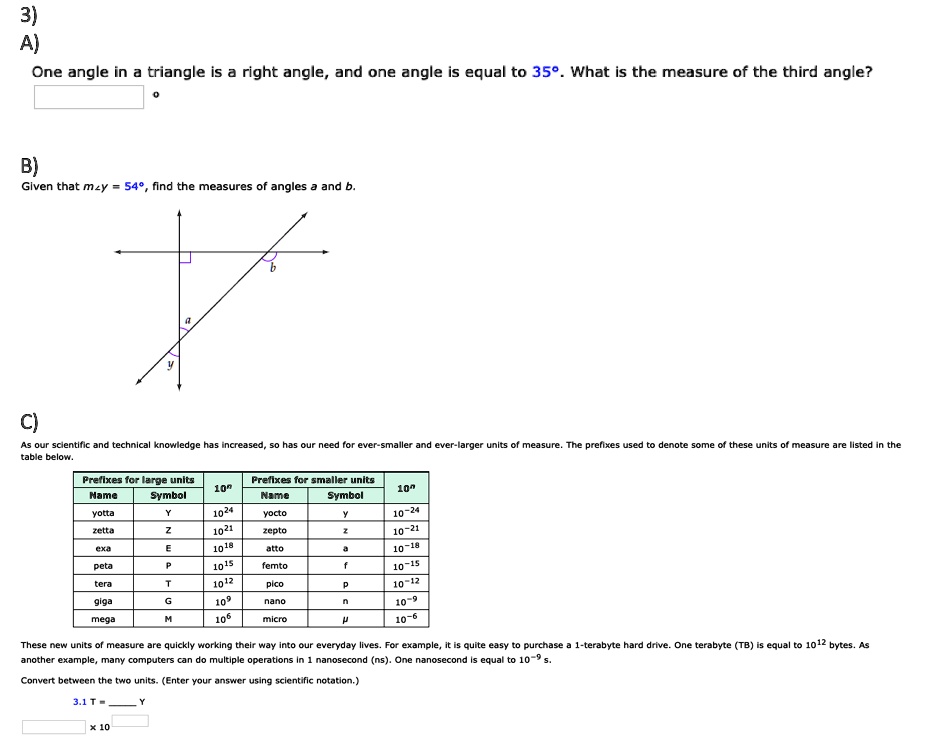 a one angle in a triangle is a right angle and one angle is equal to ...
