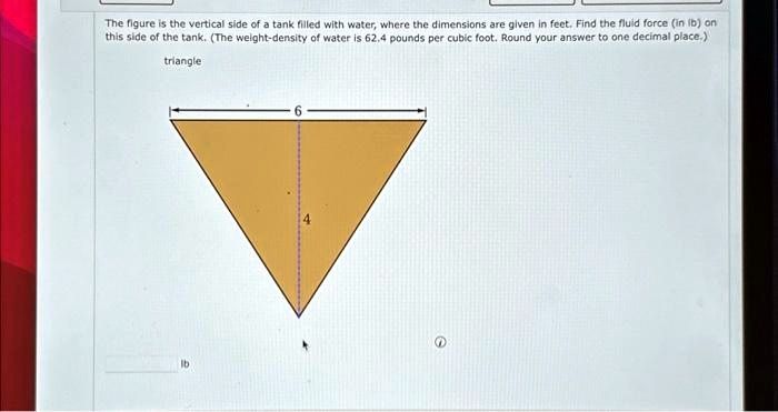 SOLVED: The figure is the vertical side of a tank filled with water ...
