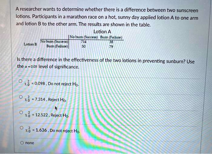 SOLVED: A researcher wants to determine whether there is a difference ...