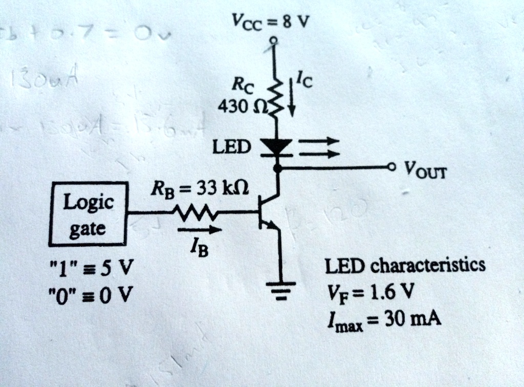 SOLVED: In the figure below, the transistor is used as a buffer ...