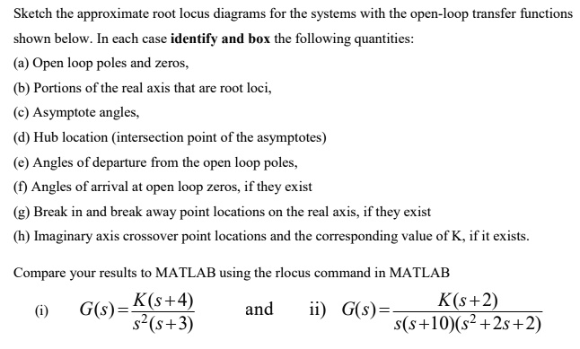 SOLVED: Sketch the approximate root locus diagrams for the systems with the open-loop transfer ...