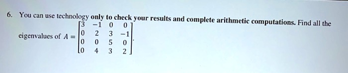 SOLVED: You can uSe technology only to check your results and complete ...