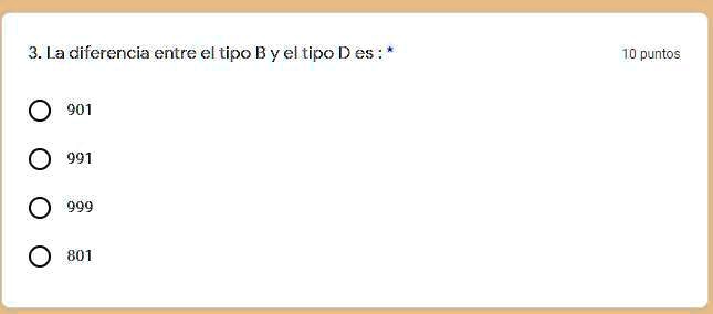 SOLVED: ayudis en otra porfissssssss 3. La diferencia entre el tipo B y ...