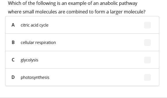 Which of the following is an example of an anabolic...