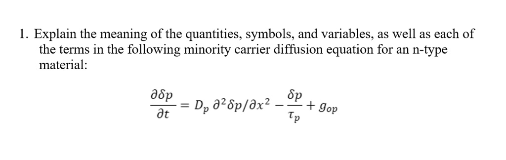 VIDEO solution: 1. Explain the meaning of the quantities, symbols, and ...
