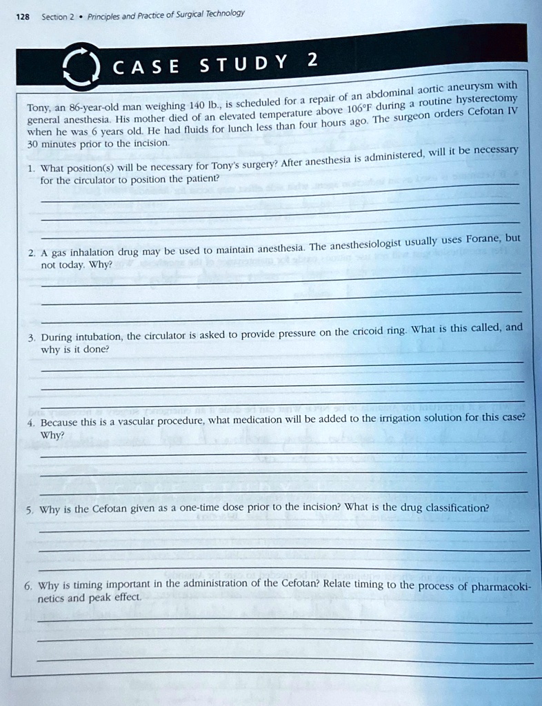 128 section 2 principles and practice of surgical technology case study ...