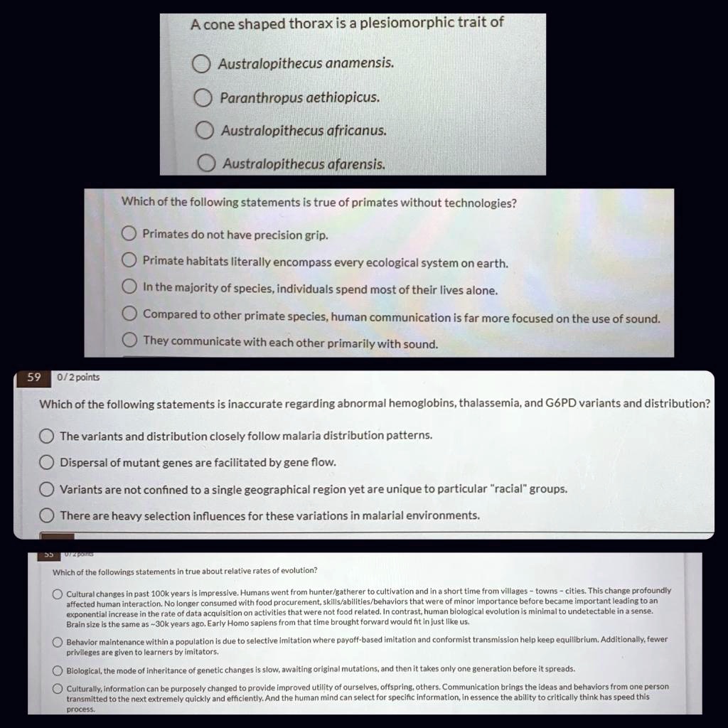 a cone shaped thorax is a plesiomorphic trait of australopithecus ...