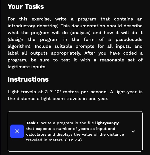 Your Tasks For This Exercise Write A Program That Contains An