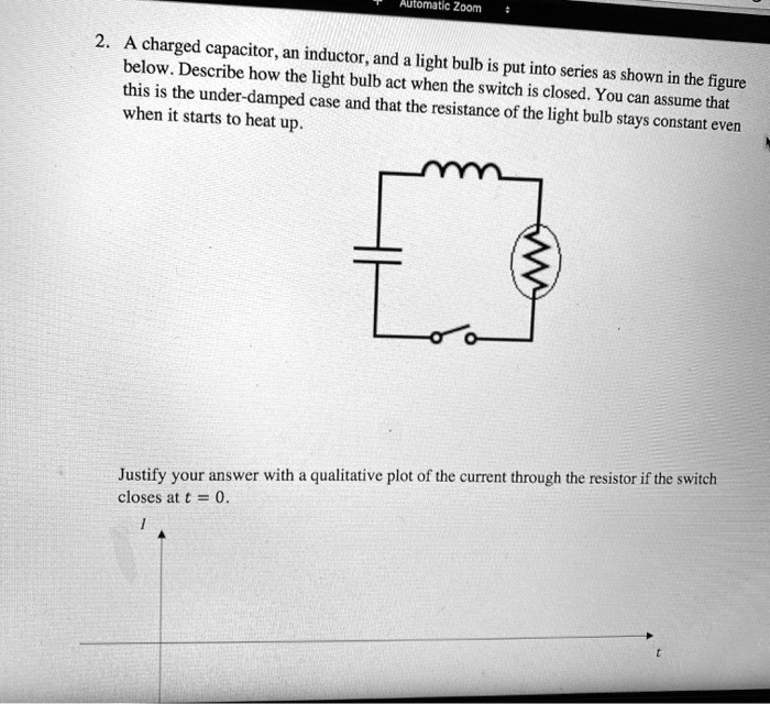 automatic zoom a charged capacitor inductor and below describe light ...