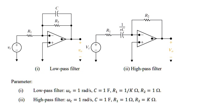 SOLVED: Obtain the transfer functions of the prototype circuit as shown in the prototype version ...