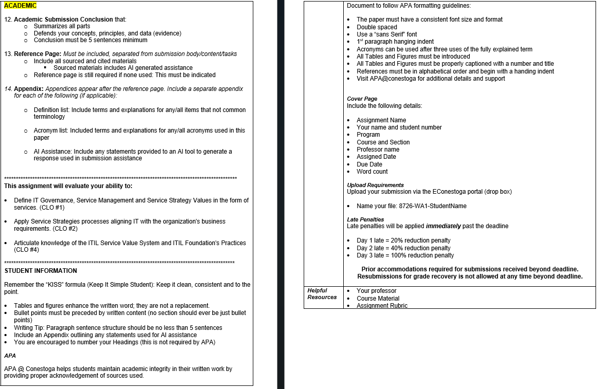 ACADEMIC 12. Academic Submission Conclusion that: - Summarizes all ...