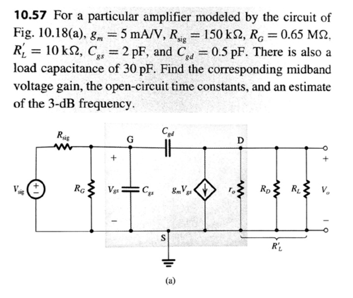 1057 for a particular amplifier modeled by the circuit of fig1018agm5 ...