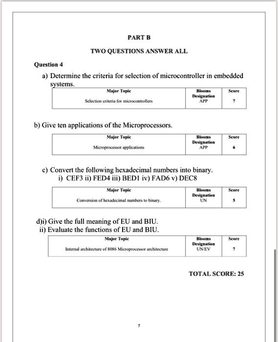 Question 4 PART B TWO QUESTIONS ANSWER ALL a) Determine the criteria for selection of ...