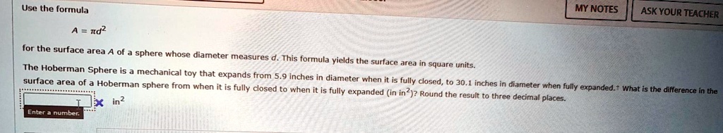 Use the formula my notes ask your teacher a id2 for the...