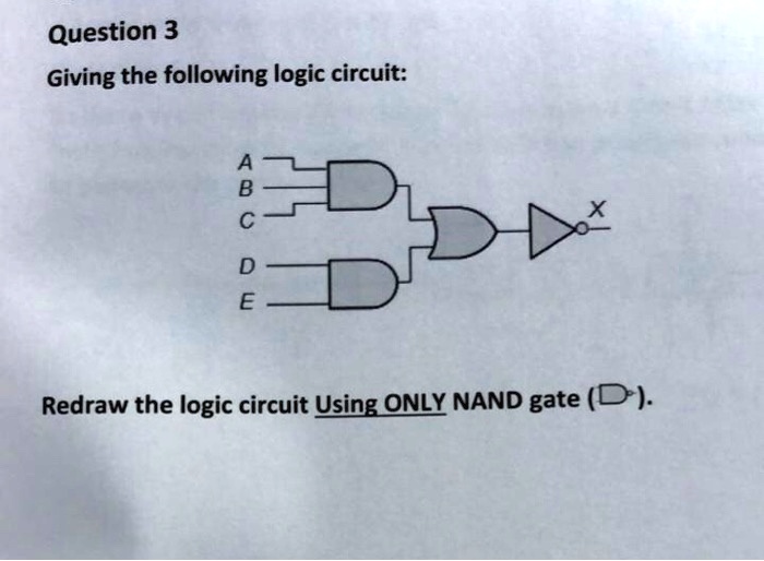 Solved Please Help Question 3 Giving The Following Logic Circuit A B