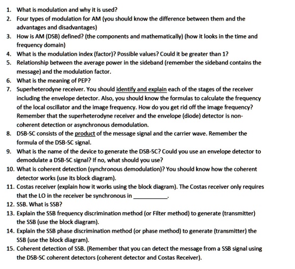 SOLVED: What is modulation and why is it used? Four types of modulation ...