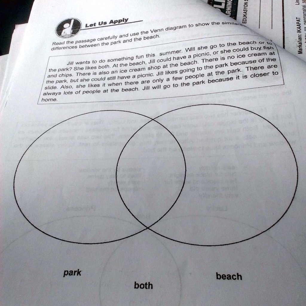 SOLVED: Let Us Apply Read the passage carefully and use the Venn ...