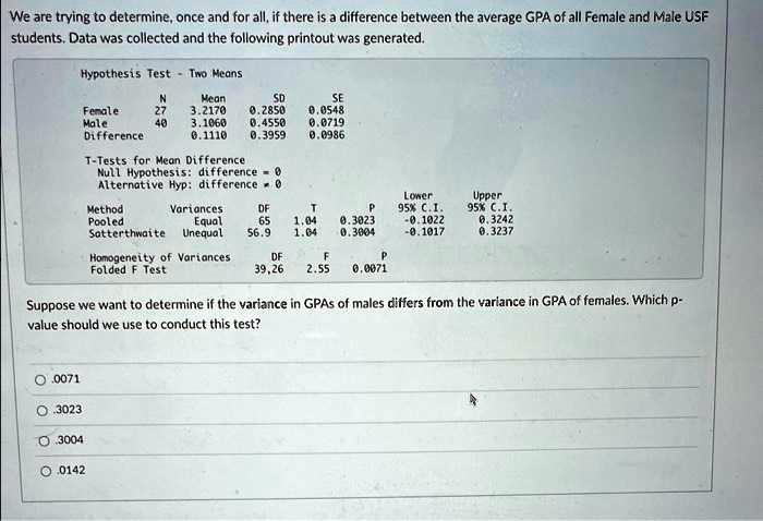 SOLVED: We are trying to determine.once and for all.if there is a ...