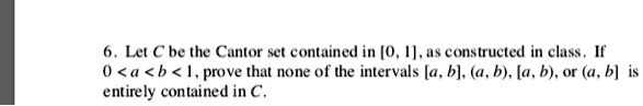 let cbe ihe cantor set eontained in 0 ias eonstrueted in elass u 6 ...