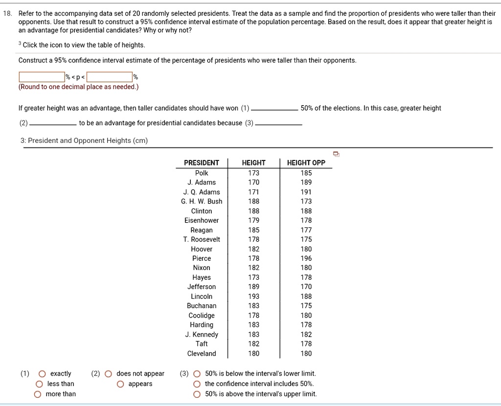 SOLVED: Refer to the accompanying data set of 20 randomly selected ...