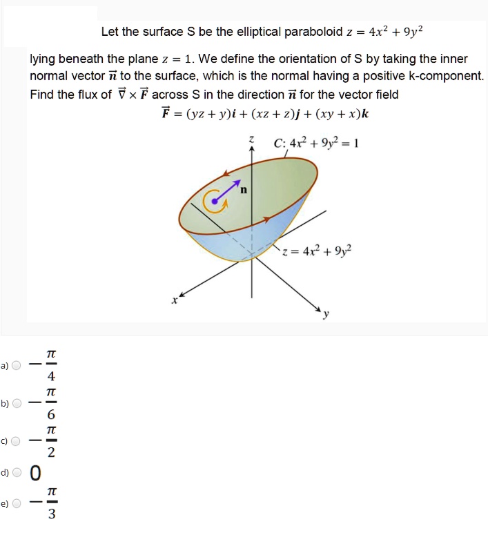 [GET ANSWER] let the surface s be the elliptical paraboloid z 4x2 9y2 ...
