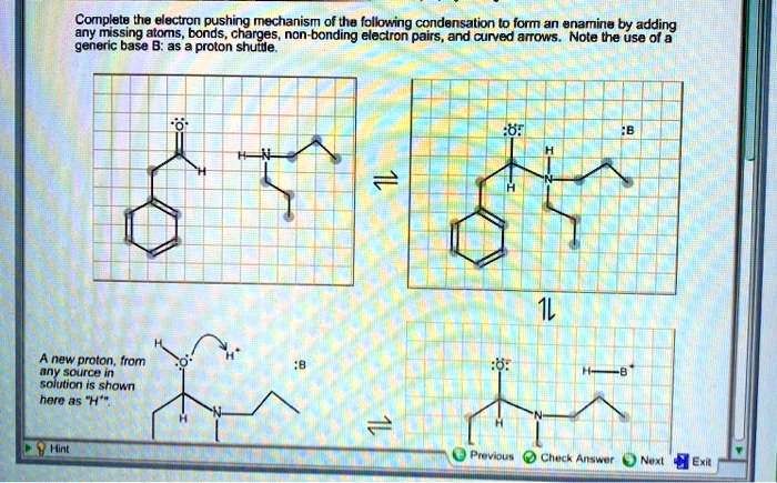 SOLVED: Complete the electron pushing mechanism of the following ...