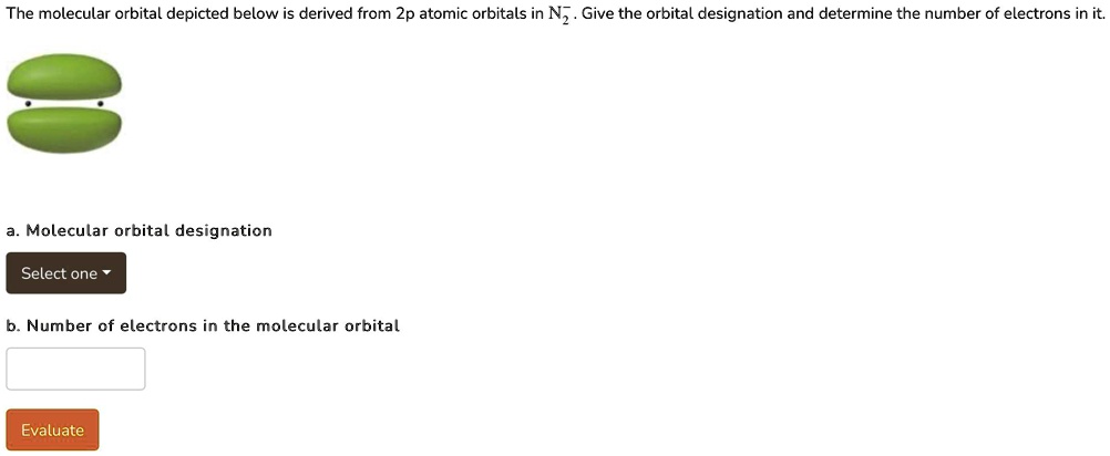 the molecular orbital depicted below is derived from zp atomic orbitals ...
