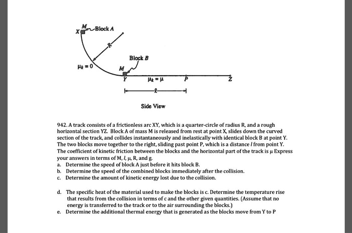 VIDEO solution: Hock Block B M Y = P Side View 942. A track consists of ...