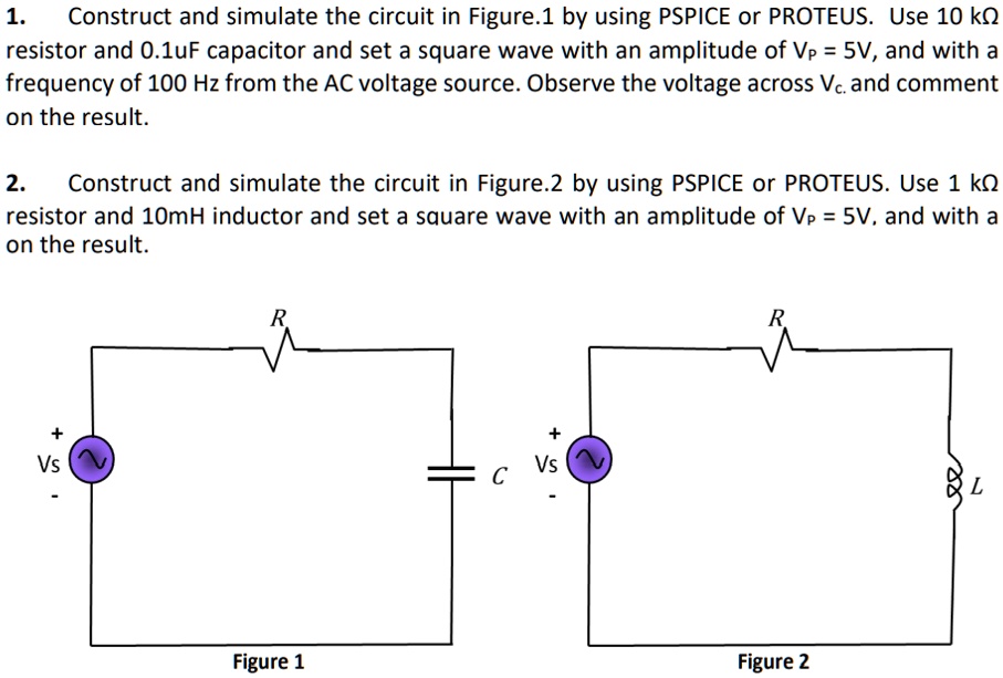 1. Construct and simulate the circuit in Figure.1 by using PSPICE or PROTEUS. Use 10 kΩ resistor ...