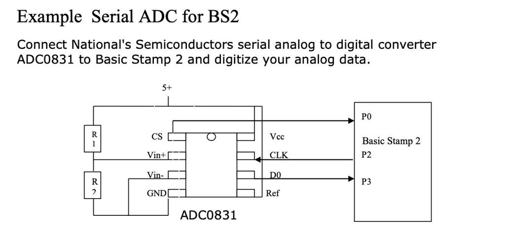 Example Serial ADC for BS2 Connect National's Semiconductors serial ...
