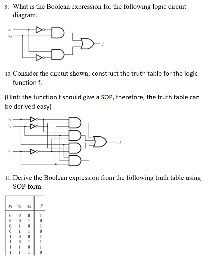 SOLVED: 9. What is the Boolean expression for the following logic ...