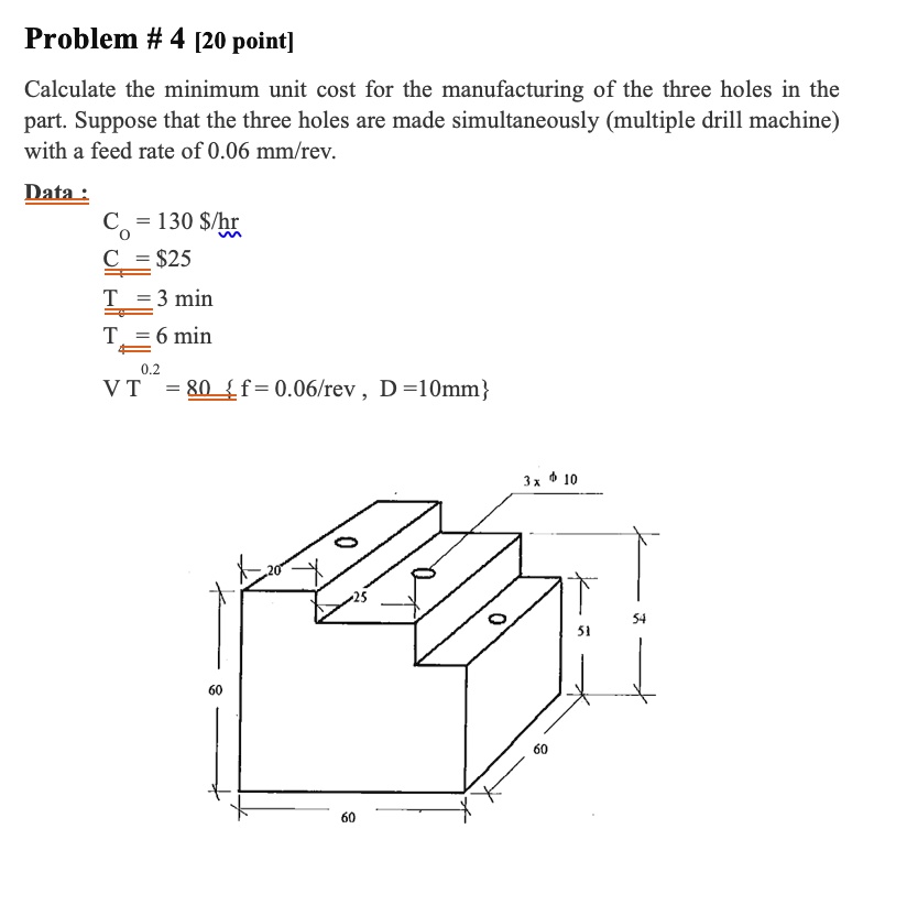 SOLVED: Problem #4 [20 points] Calculate the minimum unit cost for the ...