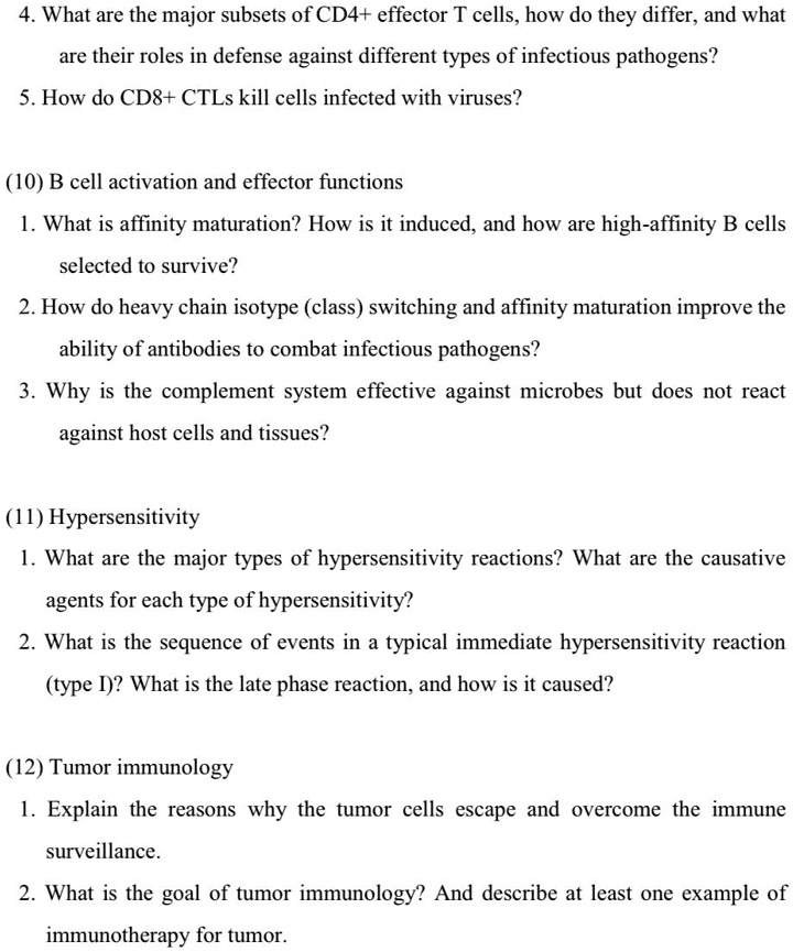 SOLVED: What are the major subsets of CD4+ effector T cells, how do they differ, and what are ...