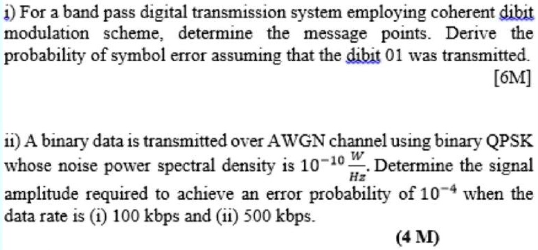 1 for a band pass digital transmission system employing coherent dibit ...