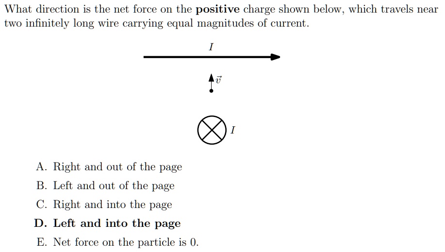 SOLVED: What direction is the net force on the positive charge shown ...