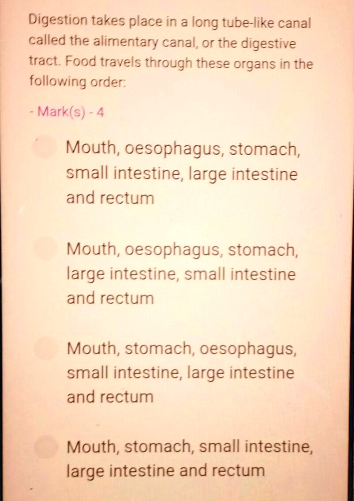 SOLVED: 'please answer the question correctly Digestion take: place in ...