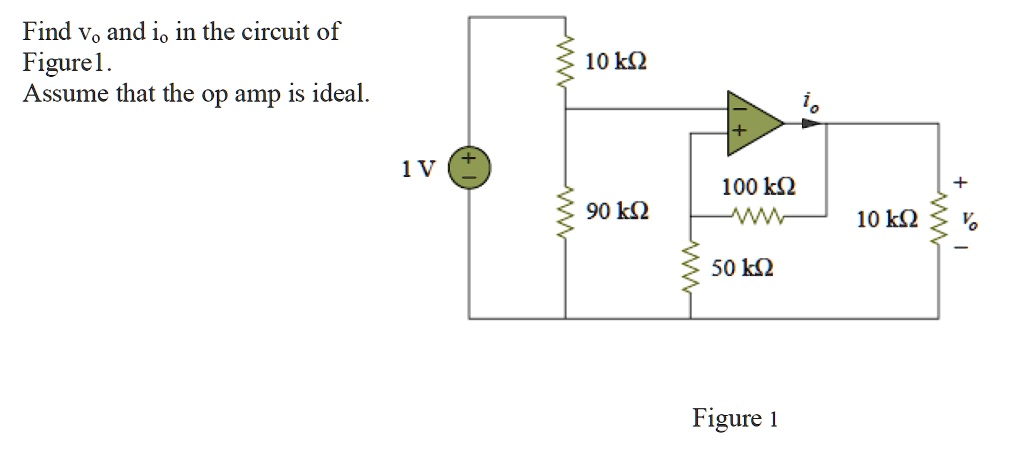 SOLVED: Find vo and io in the circuit of Figure1. Assume that the op ...