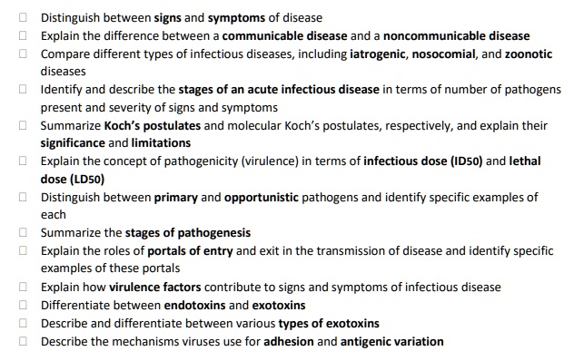 Distinguish between signs and symptoms of disease Explain the ...