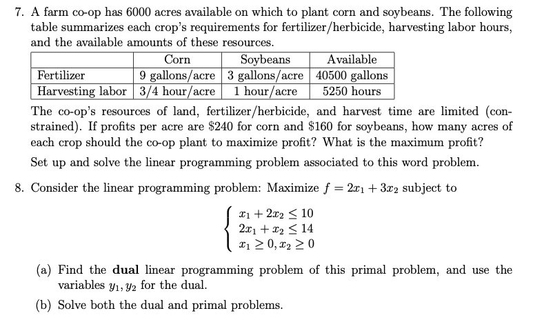 A farm co-op has 6000 acres available on which to plant corn and ...