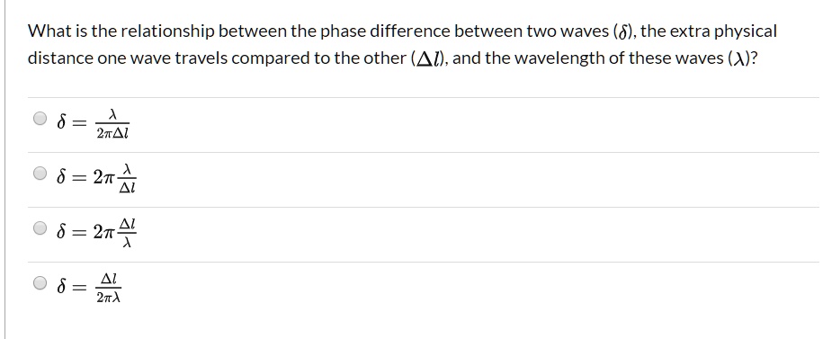 What is the relationship between the phase difference between two waves (?), the extra physical ...