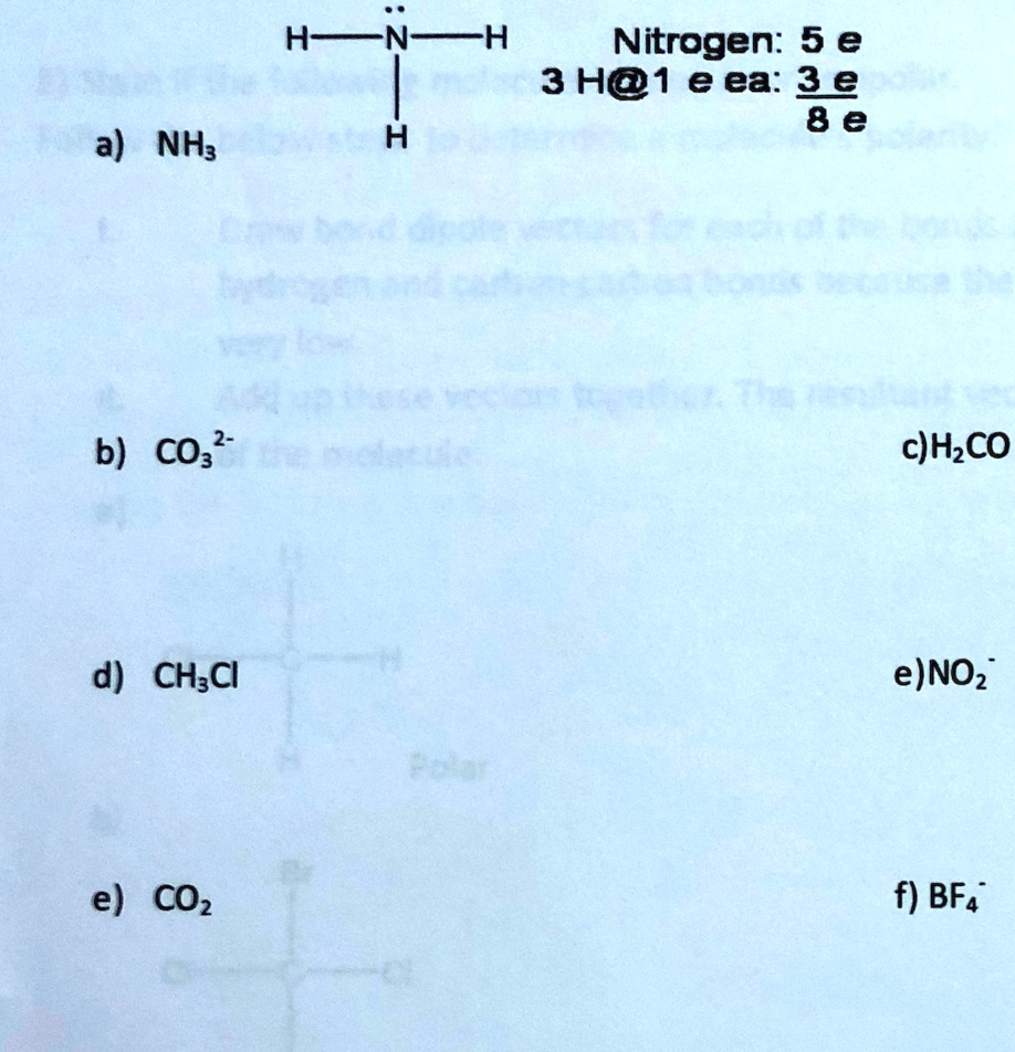 draw the lewis structure of the following molecules and determine the ...