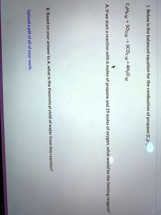 SOLVED: 1 If we start a reaction with 8 8 Below is the balanced ...