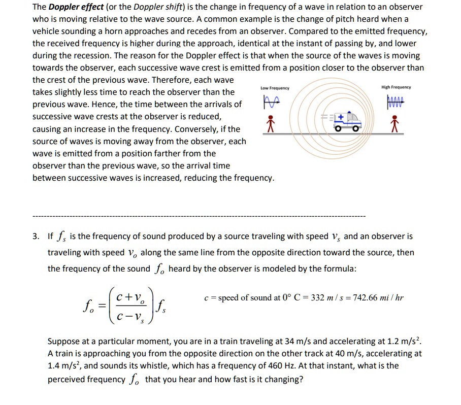 The Doppler effect (or the Doppler shift) is the change in frequency of ...