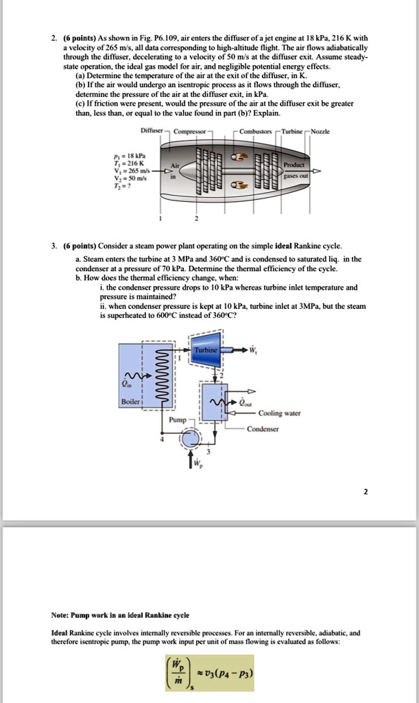homework 2 2 6 points as shown in fig p6109 air enters the diffuser of ...