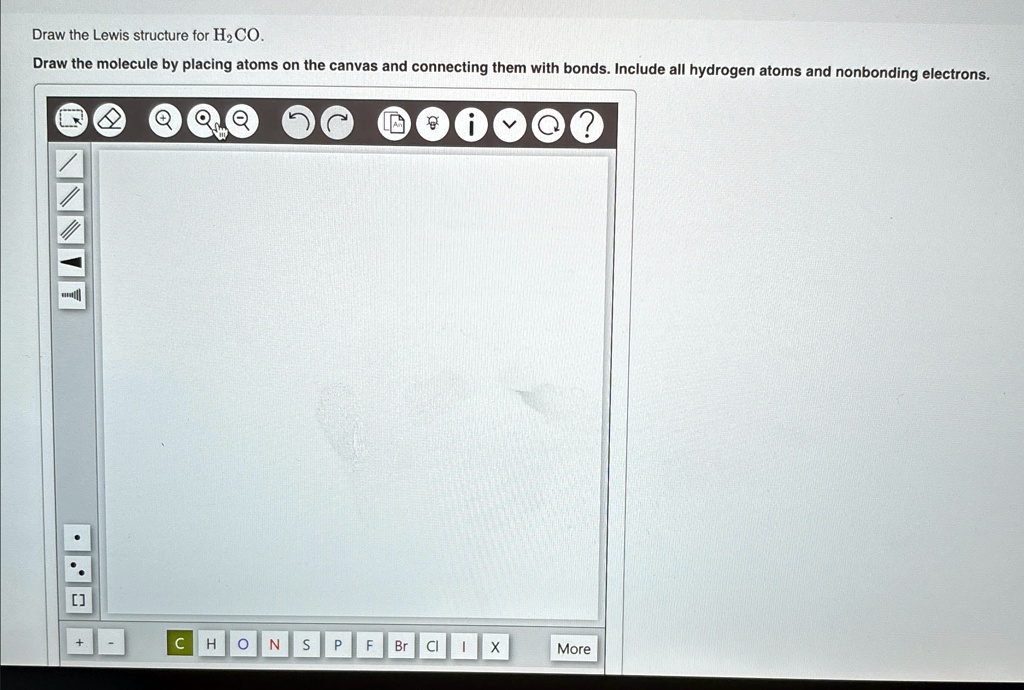 Draw the Lewis structure for H(2)CO. Draw the molecule by placing atoms ...