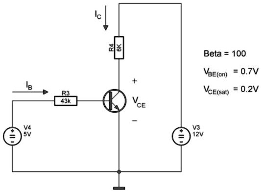 SOLVED: Given is the circuit shown below and the BJT parameters. The ...