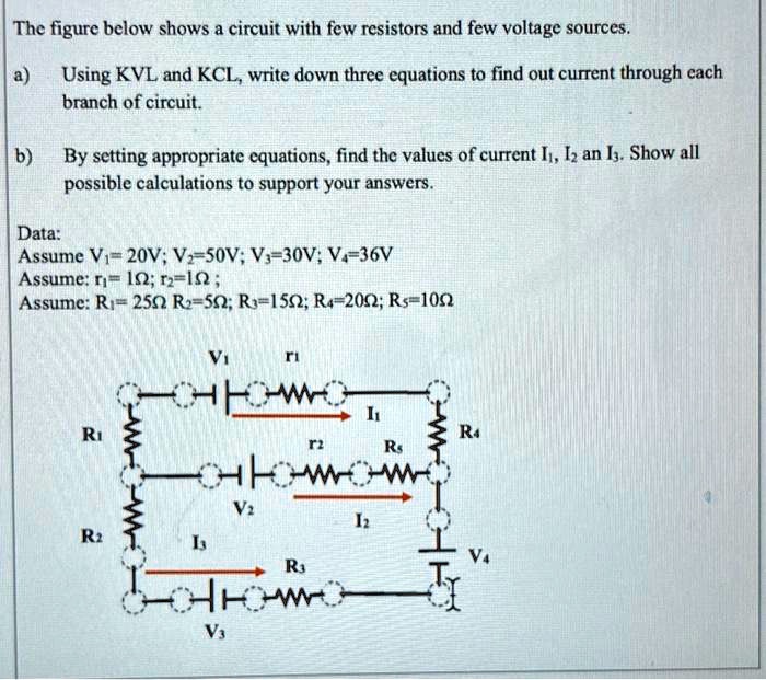 SOLVED: The figure below shows a circuit with a few resistors and a few ...